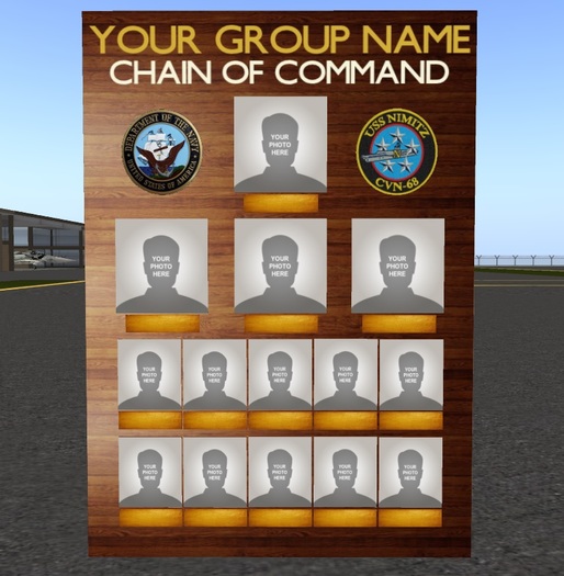 Second Life Marketplace - {Harcassle Supply Co.} Chain of Command Plaque