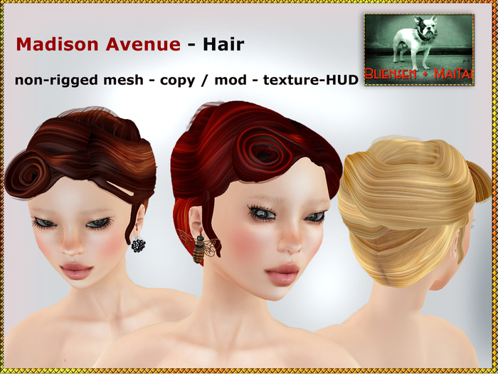 Second Life Marketplace - Bliensen + MaiTai - Madison Avenue - Hair ...