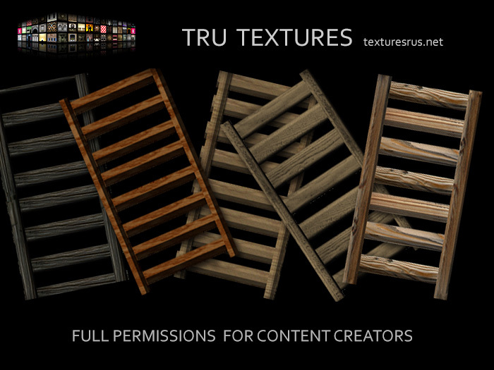 Second Life Marketplace - 24229: 10 x Seamless Wood Ladder Step Stair ...