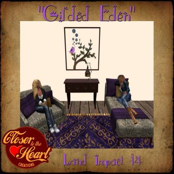 Second Life Marketplace - Gilded Eden Furniture Set BOXED