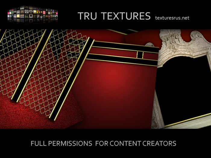 Second Life Marketplace - 19 Seamless Red Gold Coordinating Interior ...