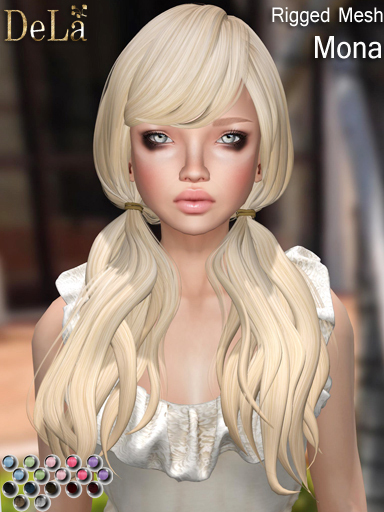 Second Life Marketplace - =DeLa*= Mesh Hair "Mona" Colors