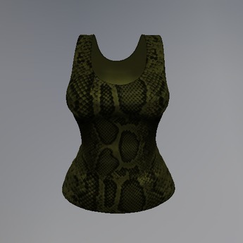 Second Life Marketplace - Green Snake Mesh Tank Top