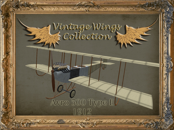 Second Life Marketplace - Vintage Wings - Avro 500 Type E - 1912