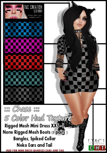 Second Life Marketplace - T&C ::: Chase ::: Mesh Outfit - 5 Color Hud ...