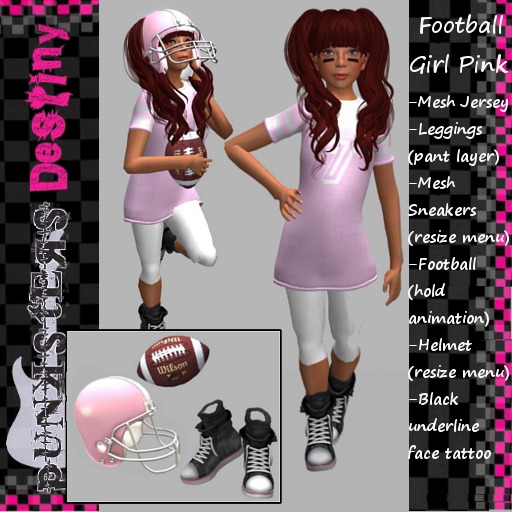 Second Life Marketplace - Football Girl Pink