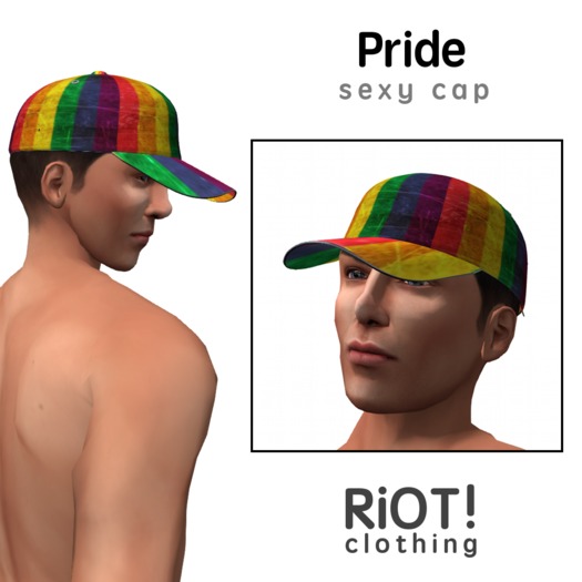 Second Life Marketplace - RiOT Clothing - Cap - Pride