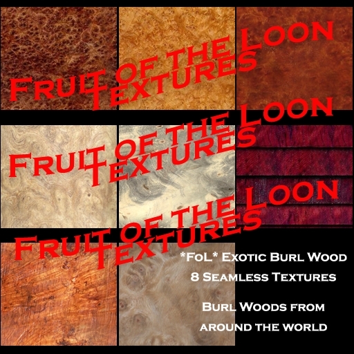 Second Life Marketplace - *FoL* Exotic Burl Woods Textures - Seamless
