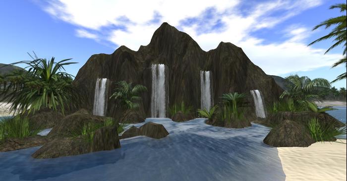Second Life Marketplace - Extra Large Offsim tropical waterfall v1 ...