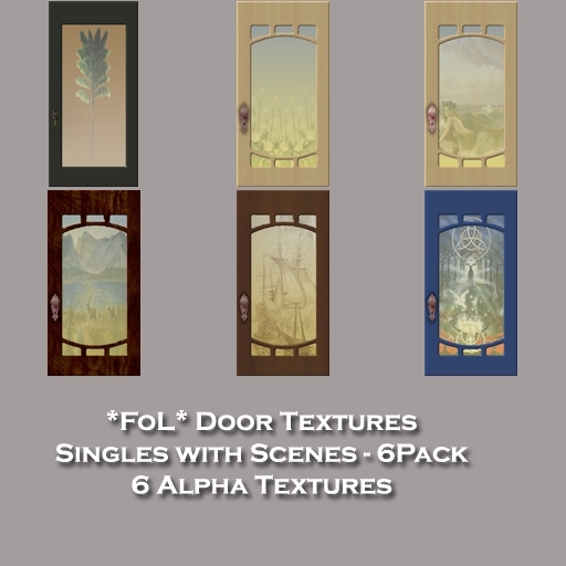 Second Life Marketplace - *FoL* Textures - Single Doors w Scenes 6Pack