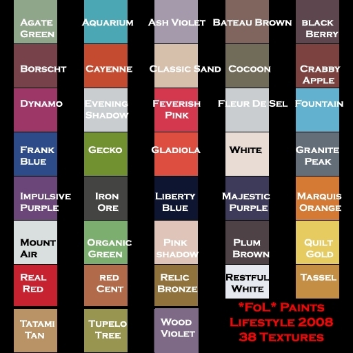 Second Life Marketplace - *FoL* Textures - Lifestyles Paint Textures