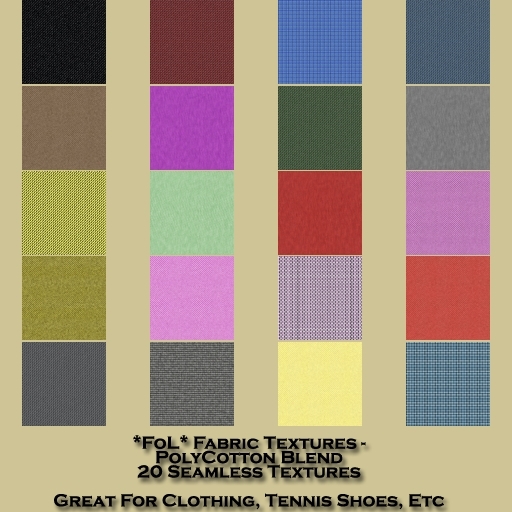 Second Life Marketplace - *FoL* Textures - Fabric PolyCotton Blend
