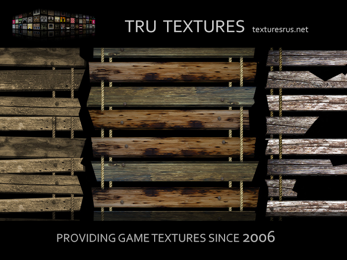 Second Life Marketplace - 24895: 14 x Seamless Rope Wood Bridge Textures