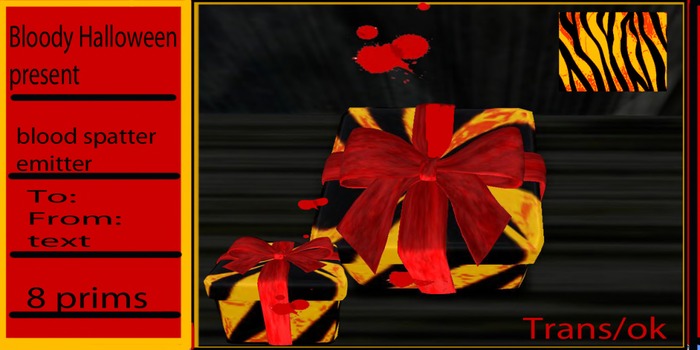 Second Life Marketplace - Halloween bloody present with blood spatter ...