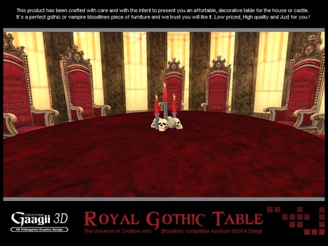 Second Life Marketplace - Gaagii - Royal Gothic Table