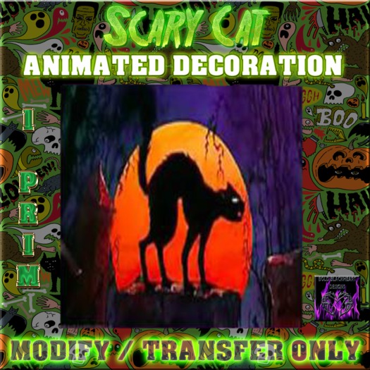 Second Life Marketplace - BBD - Scary Cat (Animated Decoration/Gift)