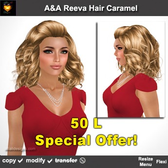 Second Life Marketplace - A&A Reeva Hair Caramel (Special Color ...