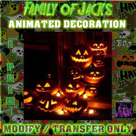 Second Life Marketplace - BBD - Family of Jacks (Animated Decoration/Gift)