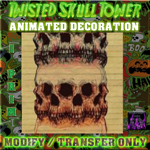 Second Life Marketplace - BBD - Twisted Skull Tower (Animated ...