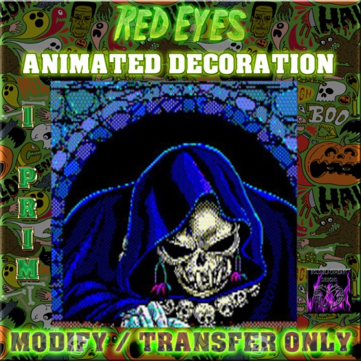 Second Life Marketplace - BBD - Red Eyes (Animated Decoration/Gift)
