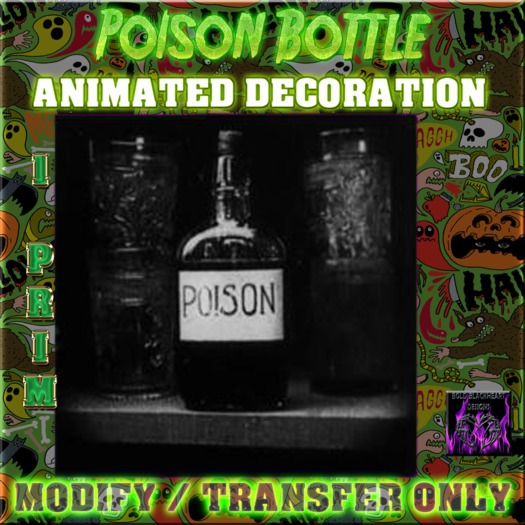 Second Life Marketplace - BBD - Poison Bottle (Animated Decoration/Gift)