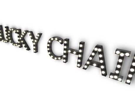 Second Life Marketplace - [Px] "LUCKY CHAIR" Illuminated Light Bulbs Sign