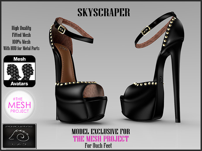 Second Life Marketplace - [PL] Skyscraper - Black Shoes - For ...