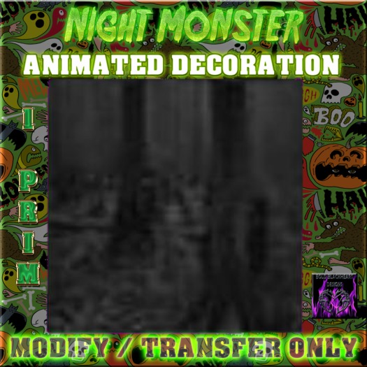 Second Life Marketplace - BBD - Night Monster (Animated Decoration/Gift)