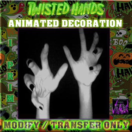 Second Life Marketplace - BBD - Twisted Hands (Animated Decoration/Gift)