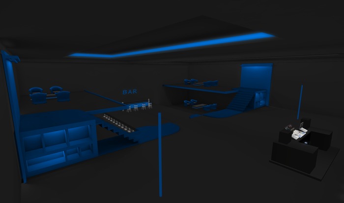 Second Life Marketplace - ~InSaNe~ Skybox Club Black&Blue (boxed)