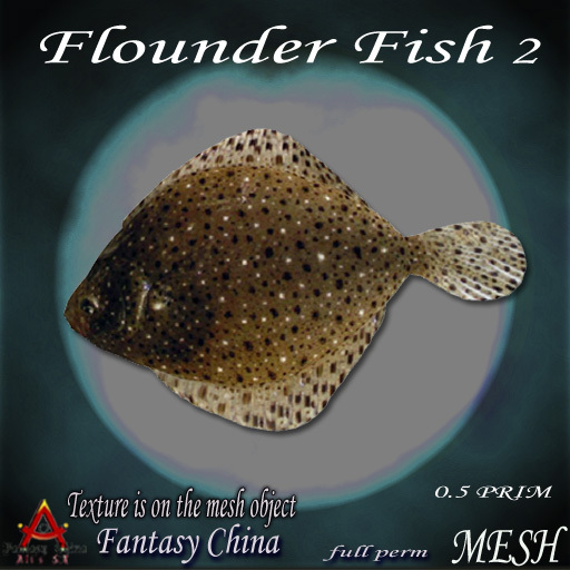 Second Life Marketplace - Fantasy China Mesh Flounder Fish 2 full perm ...