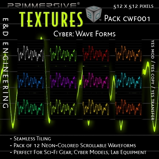 Second Life Marketplace - [CWF001] 12 512px Neon Colored Scrollable ...