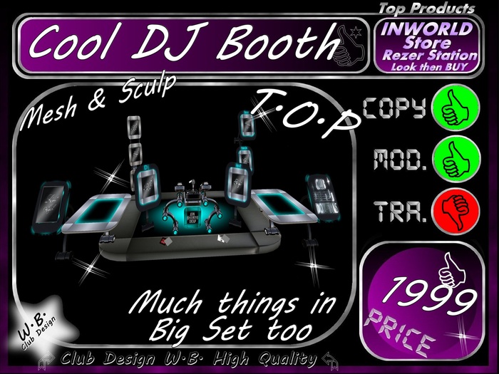 Second Life Marketplace - DJ ** Booth ** Big > S.E.T.