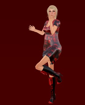 Second Life Marketplace - Red sparkles PVC mini gown