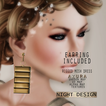 Second Life Marketplace - night's full perm rigged mesh dress "Azura"