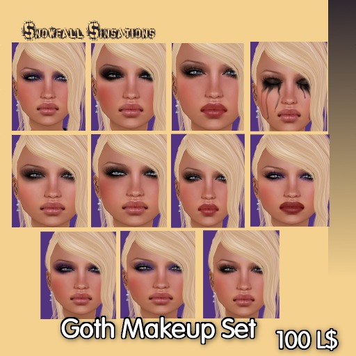 Second Life Marketplace - Goth Makeup Set