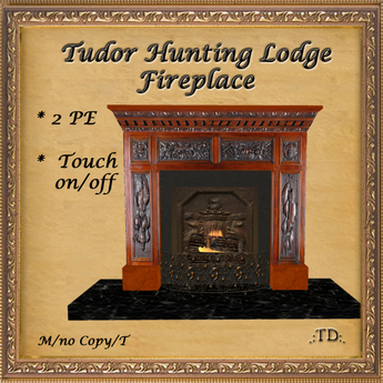Second Life Marketplace - Tudor Hunting Lodge Fireplace