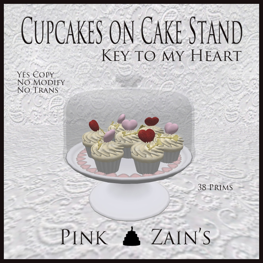 Second Life Marketplace - Valentine's Day Cup Cakes - Key to Heart