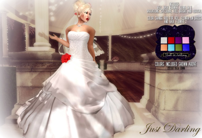 Second Life Marketplace - ::Just Darling:: Alexandra Gown White (PROMO ...