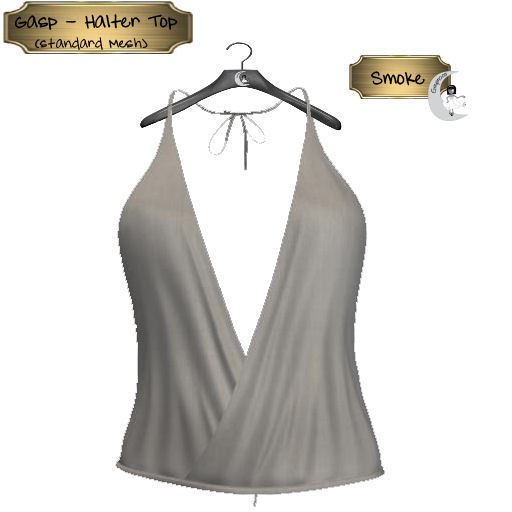 Second Life Marketplace - demo_Greymoon_Gasp Halter Top_Smoke