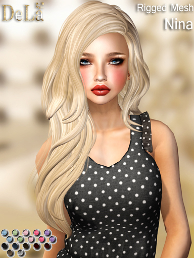 Second Life Marketplace - =DeLa*= Mesh Hair "Nina" Colors