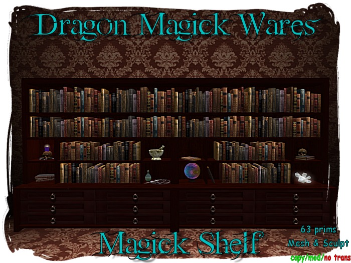 Second Life Marketplace - Dragon Magick Wares Wiccan Pagan Magick Shelf