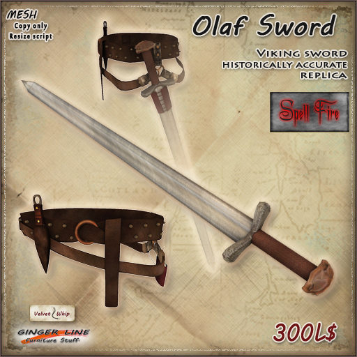 Second Life Marketplace - [Ginger Line] Olaf sword (SpellFire I ...