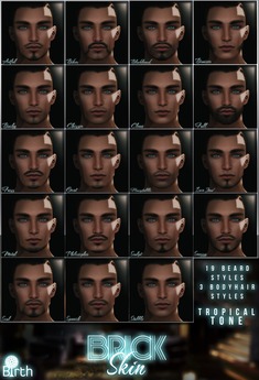 Second Life Marketplace - *Birth* Brick Skin (Tropical Tone) - Fatpack