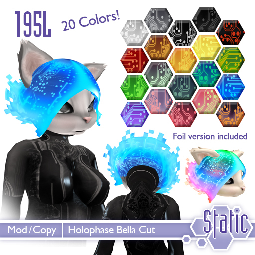 Second Life Marketplace - ::Static:: Holophase Bella Hair