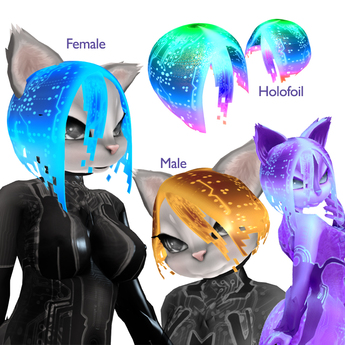 Second Life Marketplace - ::Static:: Holophase Mod Hair