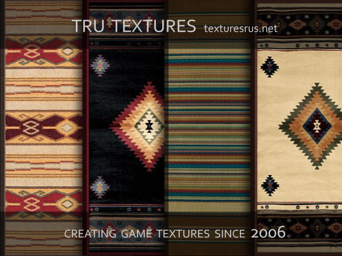 Second Life Marketplace - 23791: 12 x Southwestern Aztec Mexican Rug ...