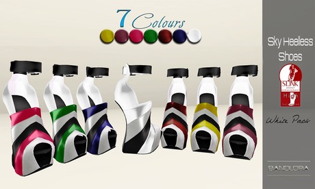 Second Life Marketplace - BandLora Heelless Sky Mesh Slink HighShoes ...