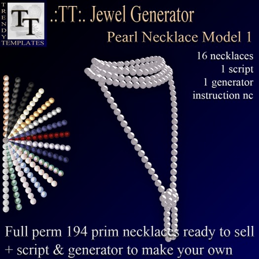 Second Life Marketplace - .:TT:. Jewel Generator - Pearl Necklace Model 1