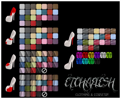 Second Life Marketplace - DEMO [Etchaflesh] Shantung Steelheart Pumps ...